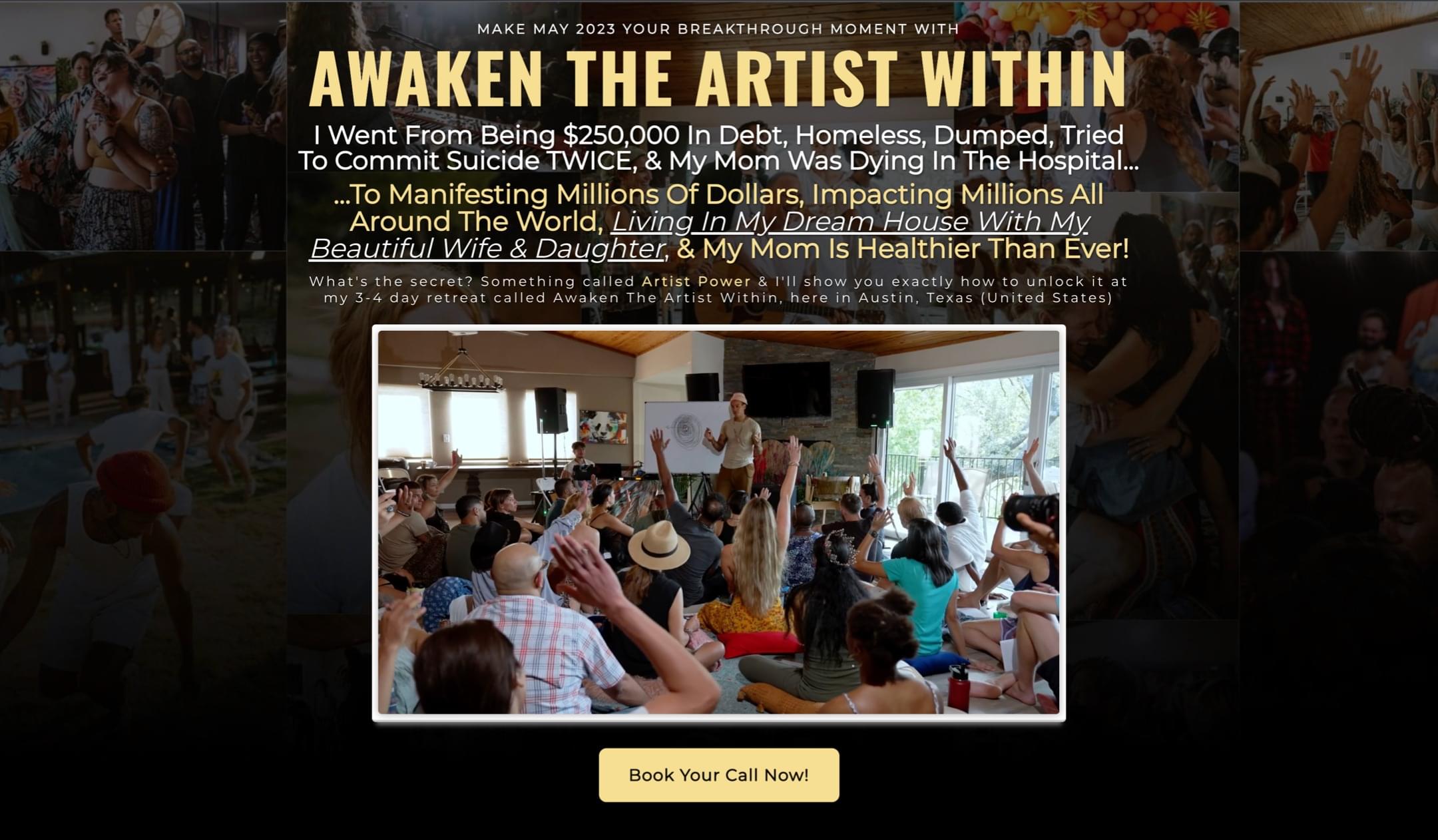 [Book Your Call] Awaken The Artist Within Retreat | Garrain Jones